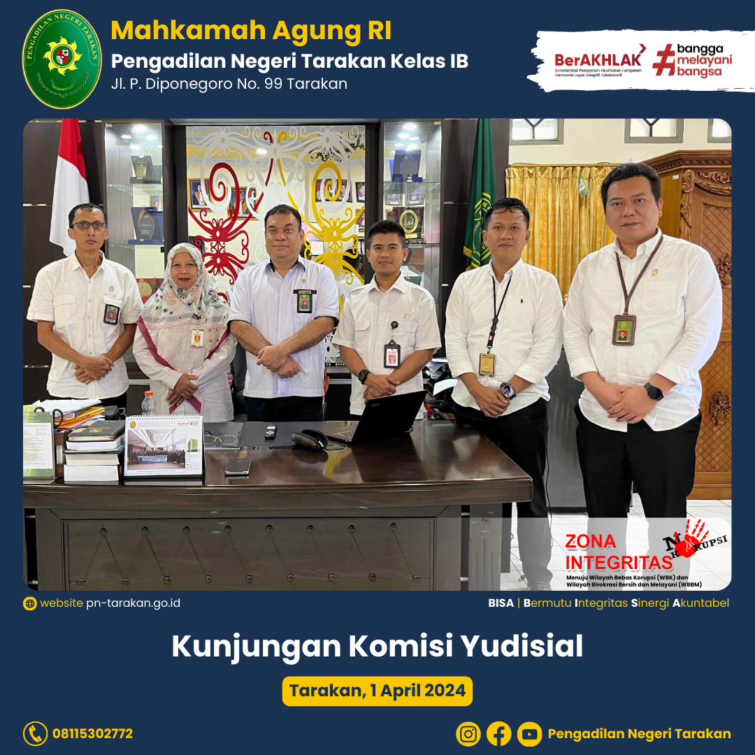 Kunjungan Komisi Yudisial (KY) di Pengadilan Negeri Tarakan